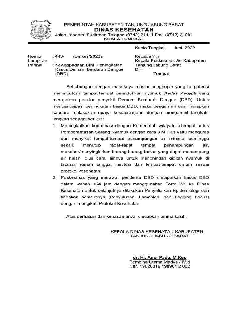 Surat Himbauan DBD | PDF