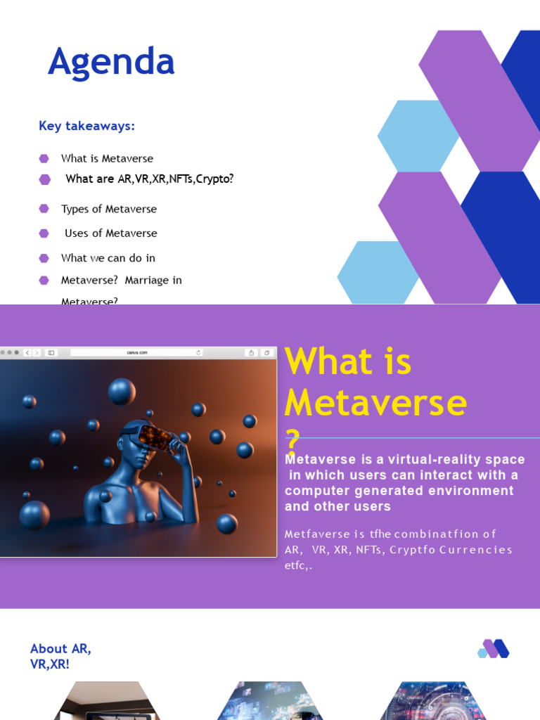 Exploring the Metaverse: AR, VR, NFTs, and More | PDF | Virtual Reality ...