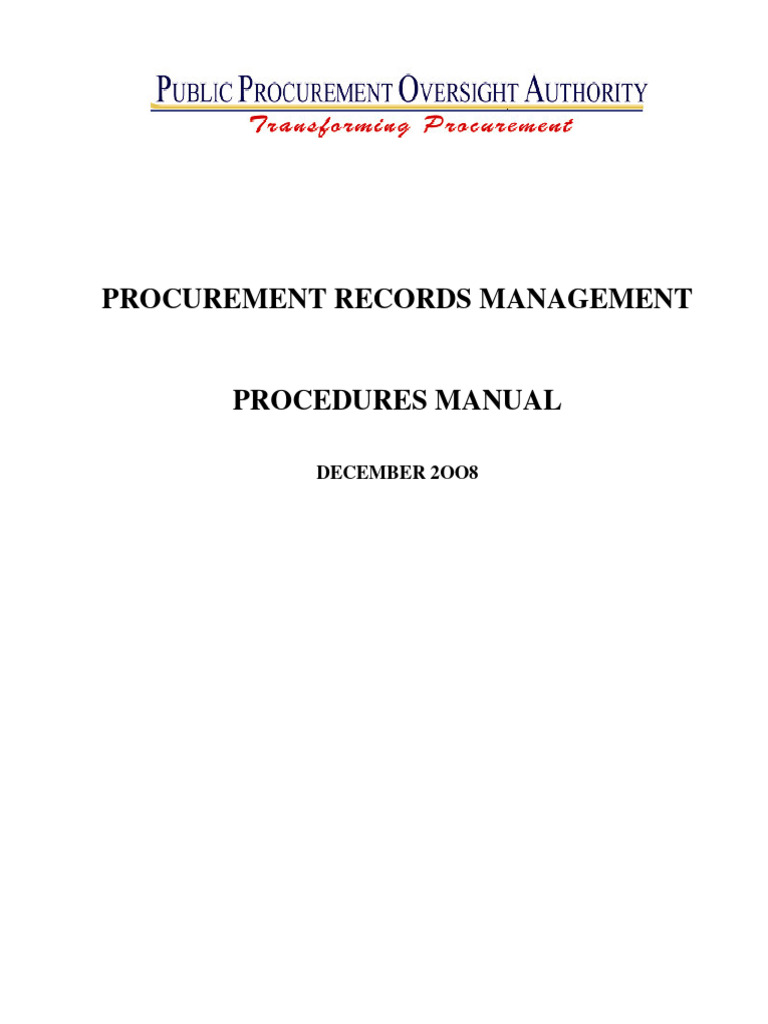 Procurement Records PDF | PDF | Records Management | Computer File