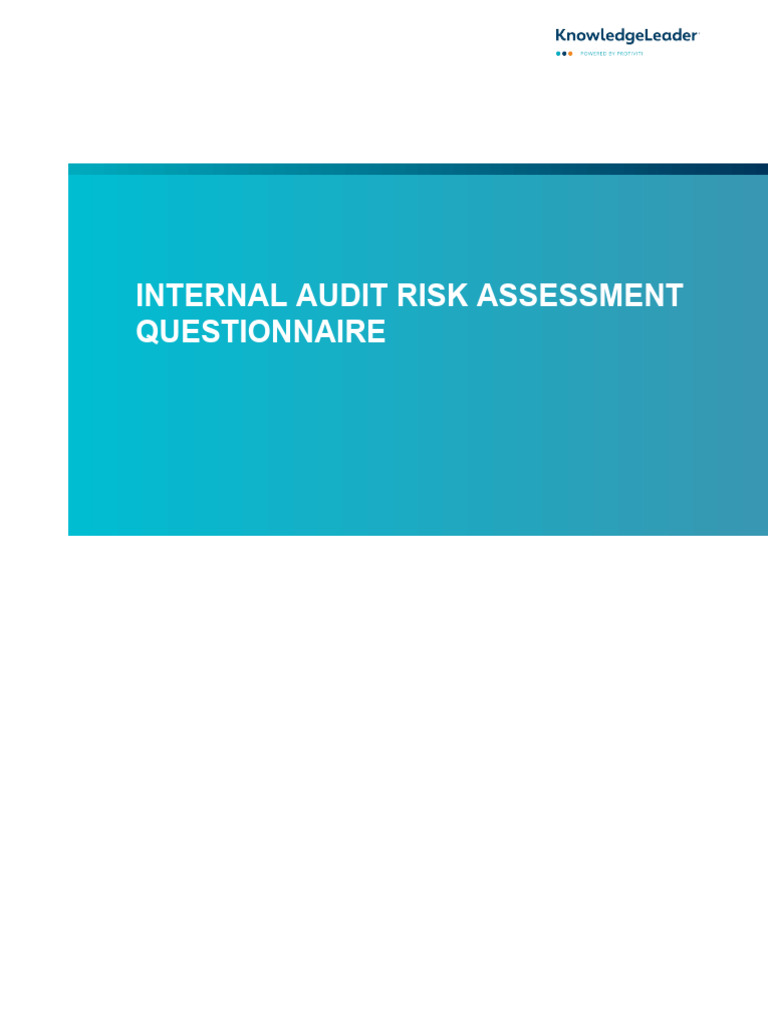 Internal Audit Risk Assessment Questionnaire | PDF | Internal Audit | Audit