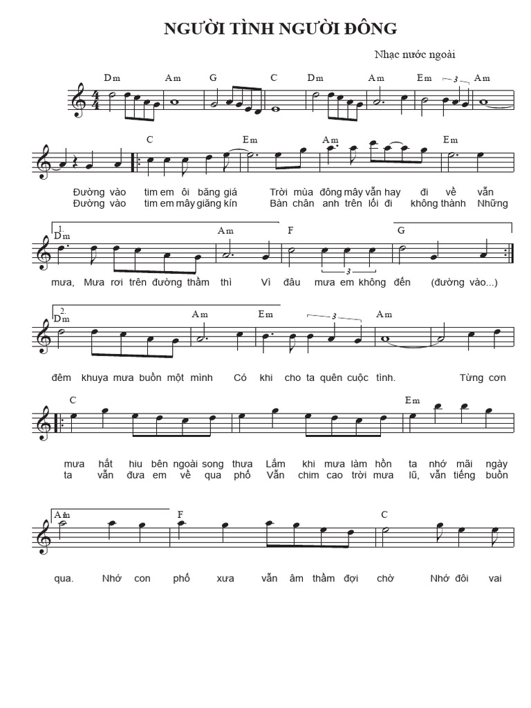 Nguoi Tinh Mua Dong Sheet Nhac PDF File Goc | PDF