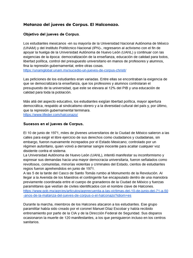 Jueves de Corpus | PDF | Gobierno | México
