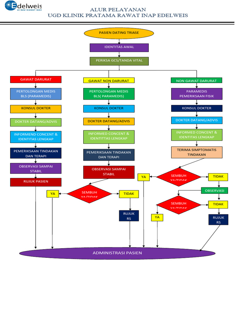 SKEMA ALUR PELAYANAN (TREASE) UGD Edelweis | PDF