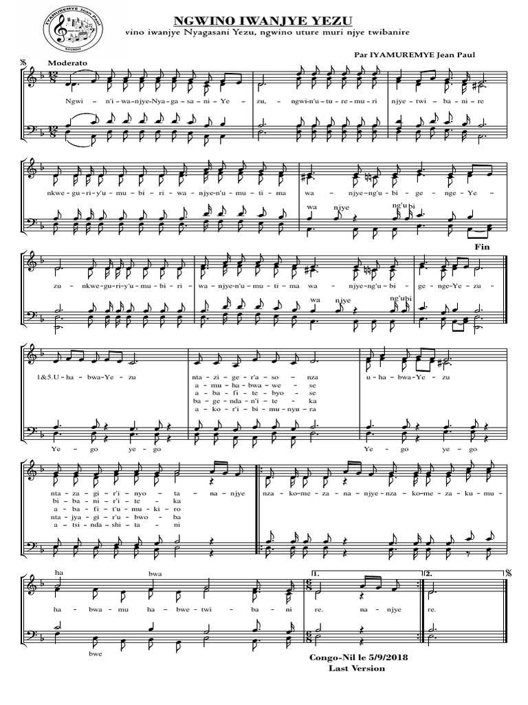 NGWINO IWANJYE YEZU Par IYAMUREMYE Jean Paul | PDF