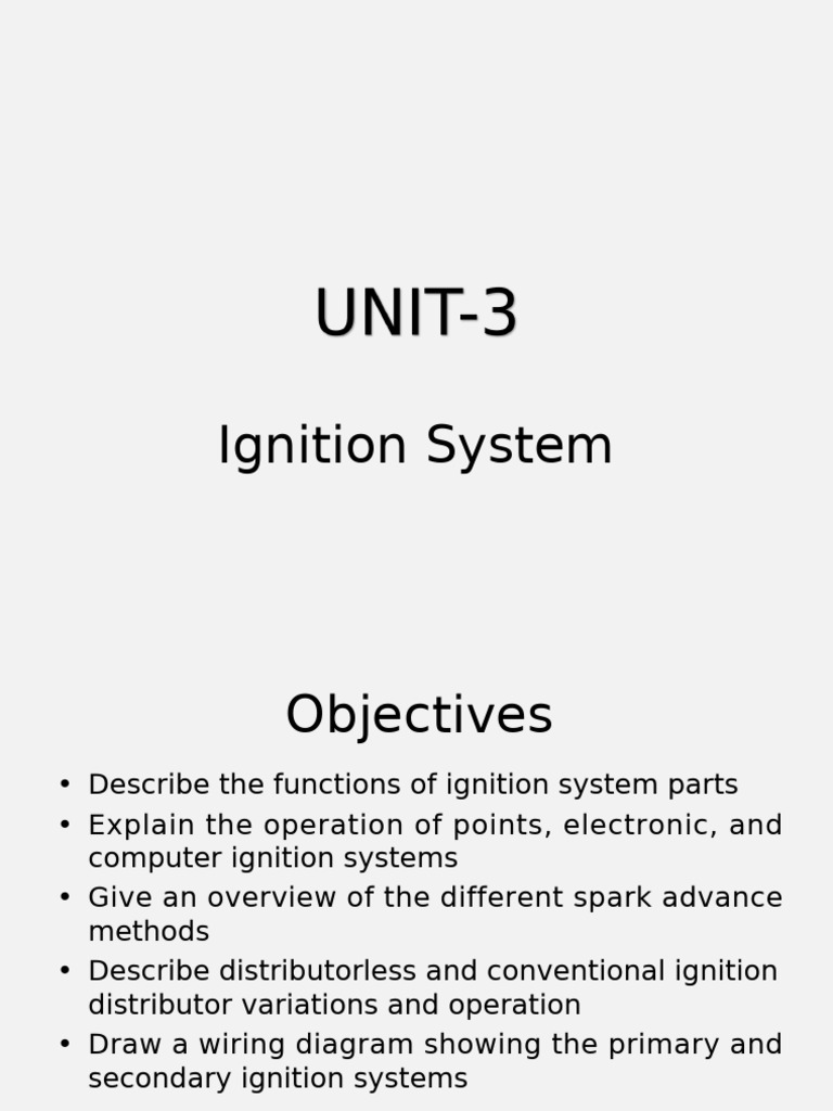 Aes Unit-3 | PDF | Ignition System | Distributor