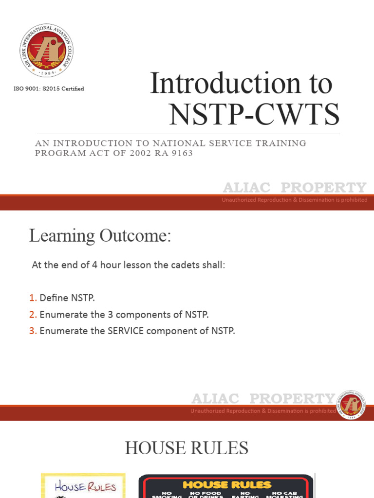 Lec001 Cwts1 - Introduction To Nstp-Cwts | PDF