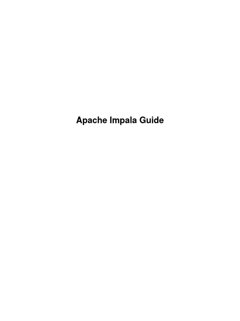 Impala-3 0 | PDF | Data Type | Cache (Computing)