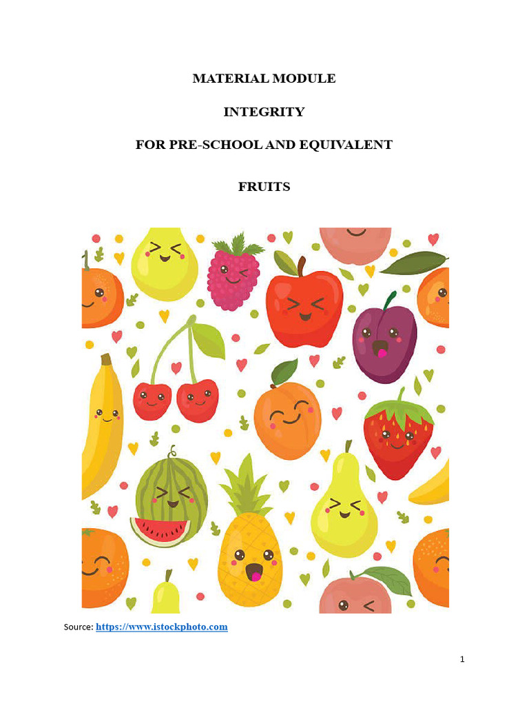 Material Module Fruit Fix BGT | PDF | Preschool | Learning