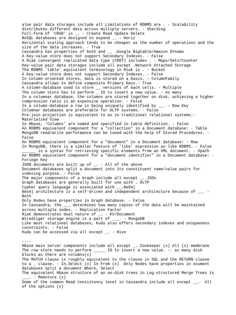 No SQL | PDF | Relational Database | Database Index