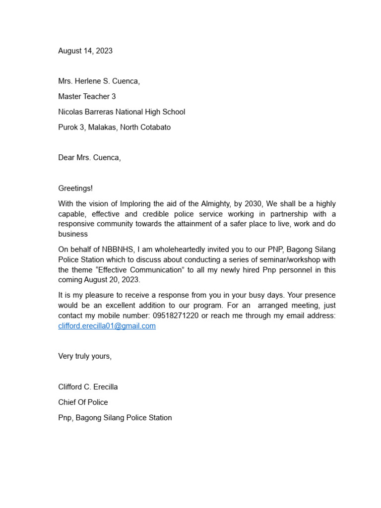 Letter of Invitations | PDF