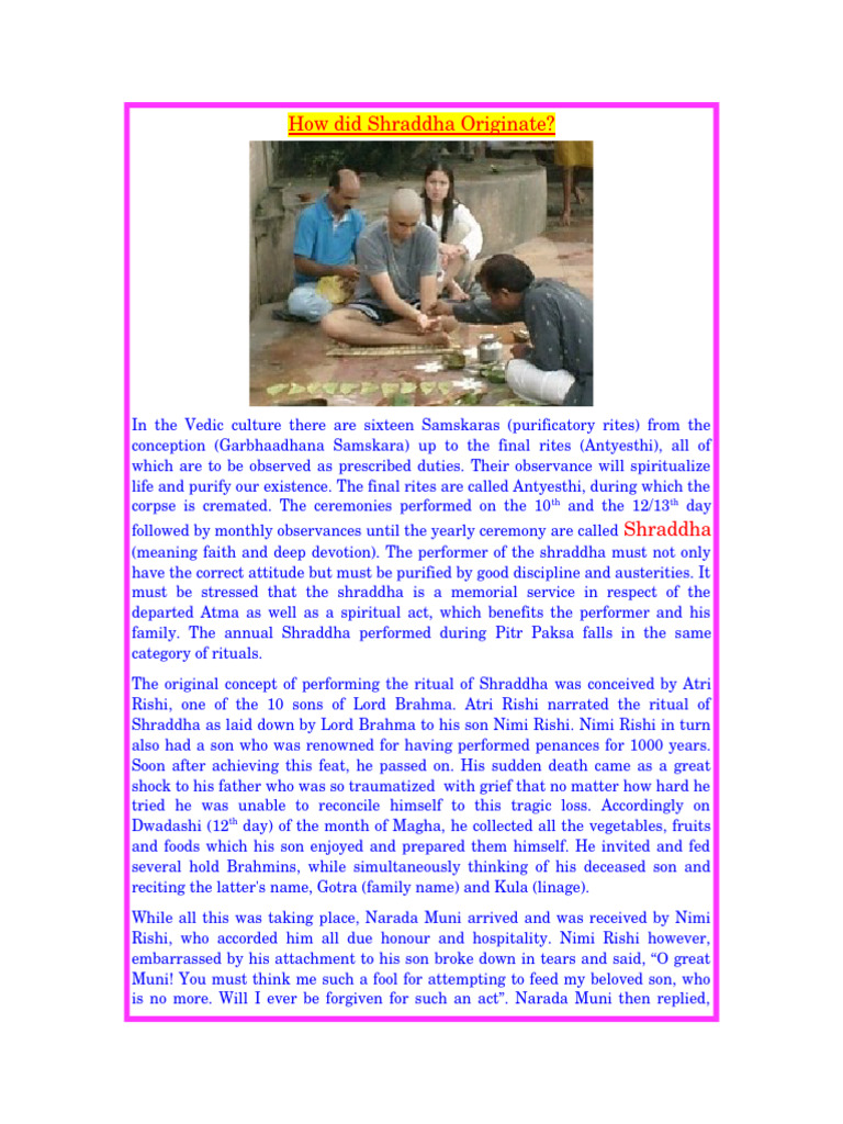 17.how Did Shraddha Originate | PDF | Ramayana | Sita