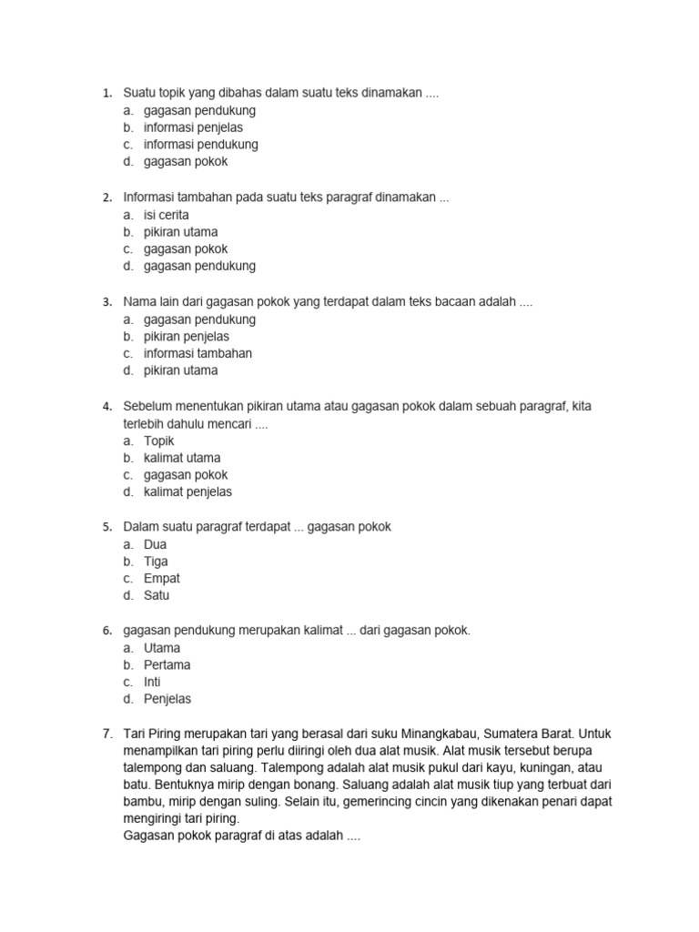 Suatu Topik Yang Dibahas Dalam Suatu Teks Dinamakan | PDF
