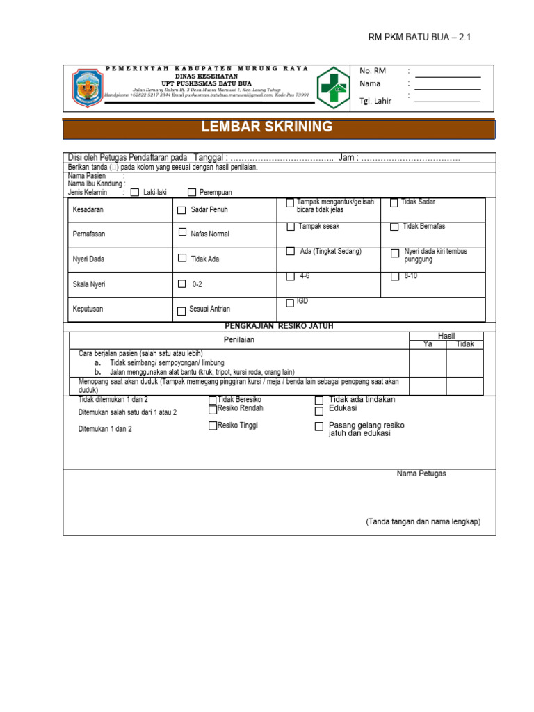 RM LEMBAR SKRINING RAJAL_060402 | PDF