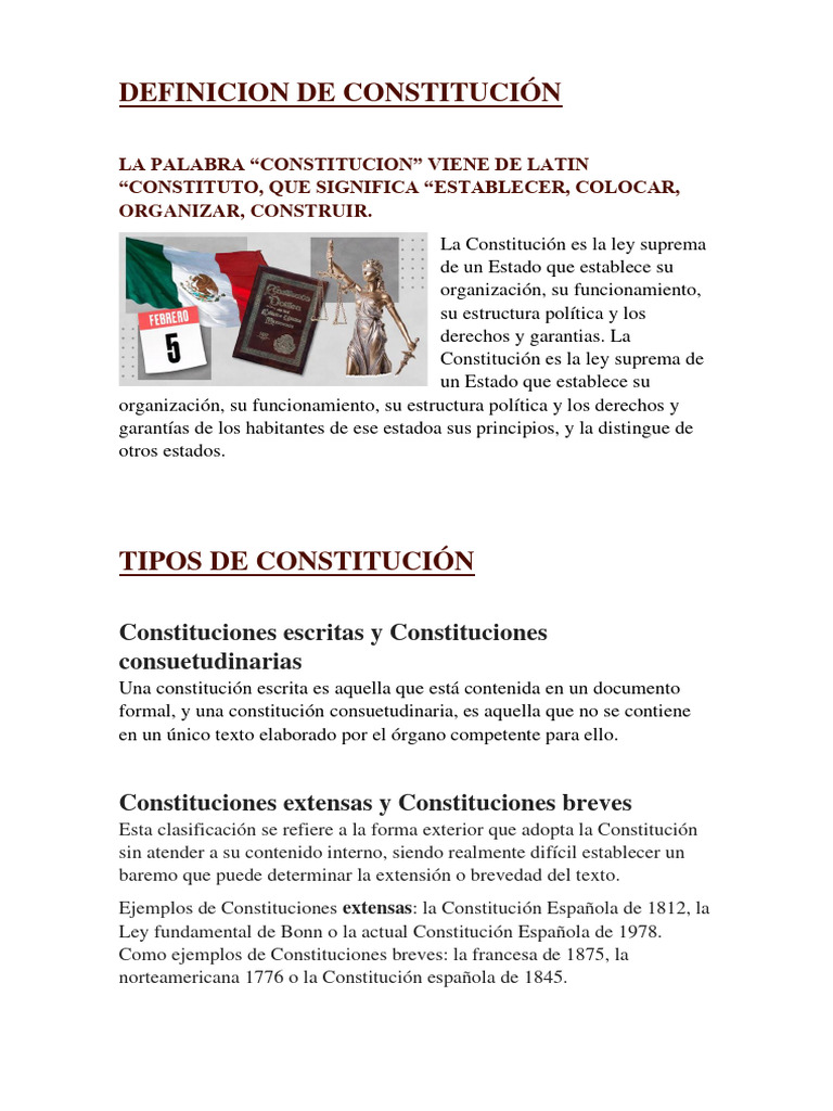 Definicion de Constitucion | PDF | Constitución | Ideologías