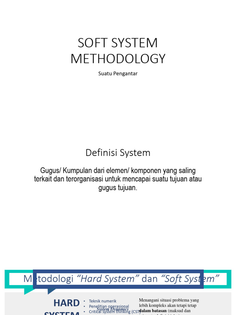 Introduction to Soft Systems Methodology | PDF | Systems Theory ...