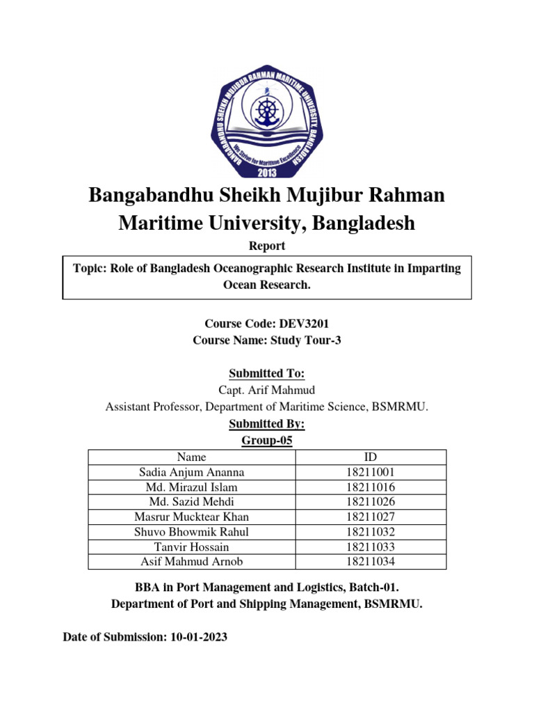 BORI Final | PDF | Oceanography | Sea