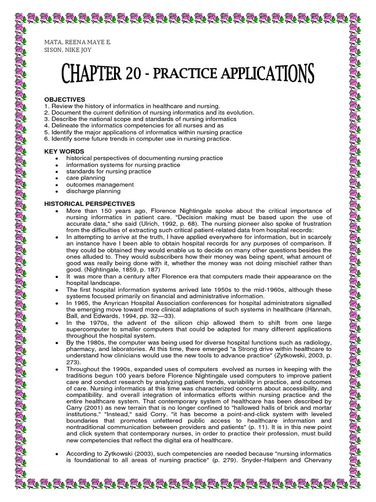 CHAPTER-20-PRACTICE-APPLICATIONS-HARDCOPY Final | PDF | Health ...