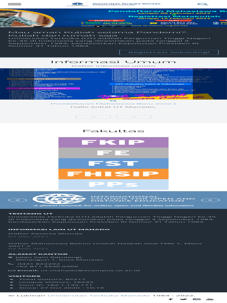 Universitas Terbuka Manado | PDF