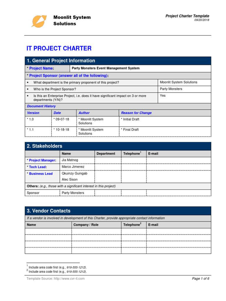 Project Charter | Download Free PDF | Total Cost Of Ownership | Computing