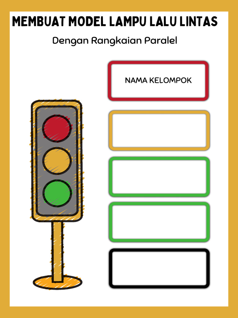 Traffic Light Tasks Printable Worksheet in Colorful Bold Style | PDF