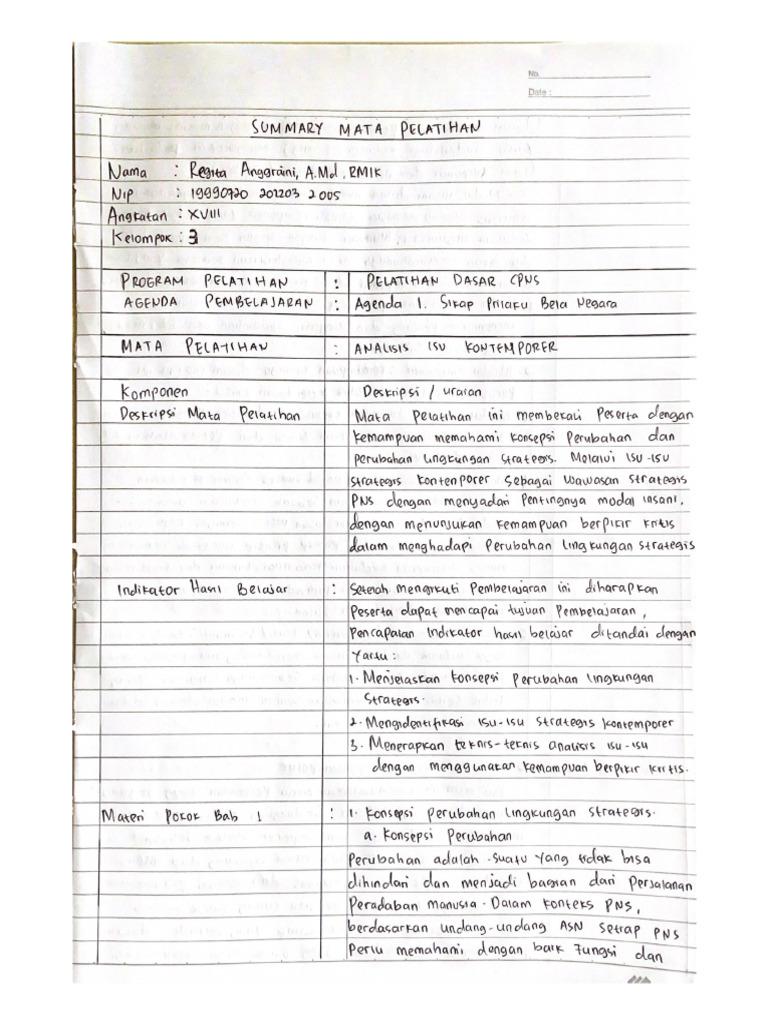 Resume Analisis Isu Kontemporer - Regita Anggraini | PDF