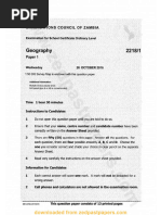 2017 Geography Paper 1 Past Paper | PDF