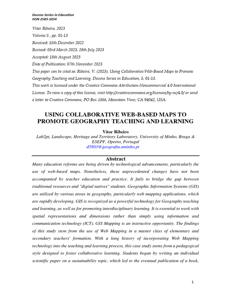 Using Collaborative Web-Based Maps To Promote Geography Teaching and ...
