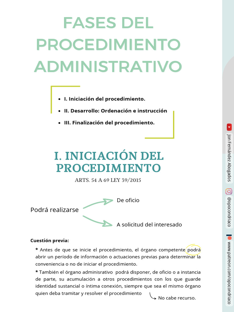 Iniciación del Procedimiento Administrativo | PDF | Adopción | Gobierno
