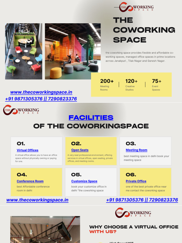 Coworking Spaces - Shared Office Space - Flexible and Shared Offices | PDF
