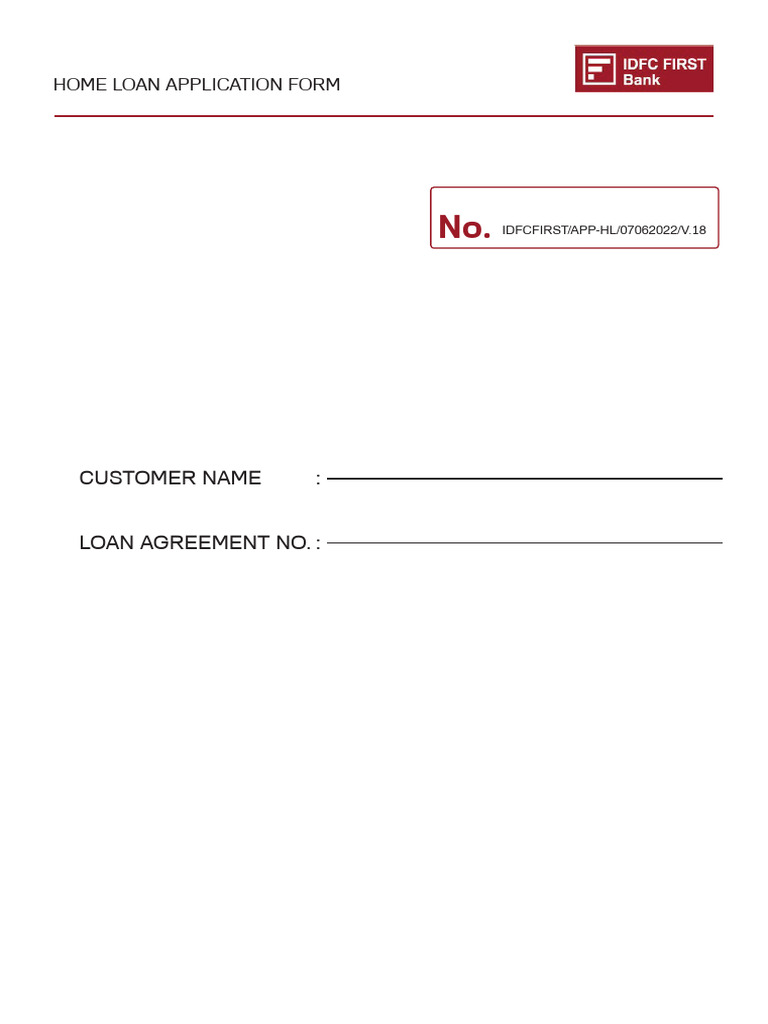 LAP App Form IDFC Bank Bucket 3 R3 | PDF | Banks | Loans