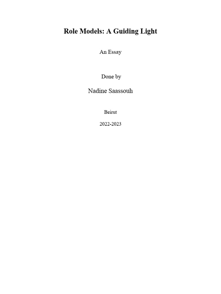 Inspiring Role Models for Teens | PDF | Goal Setting | Psychological ...
