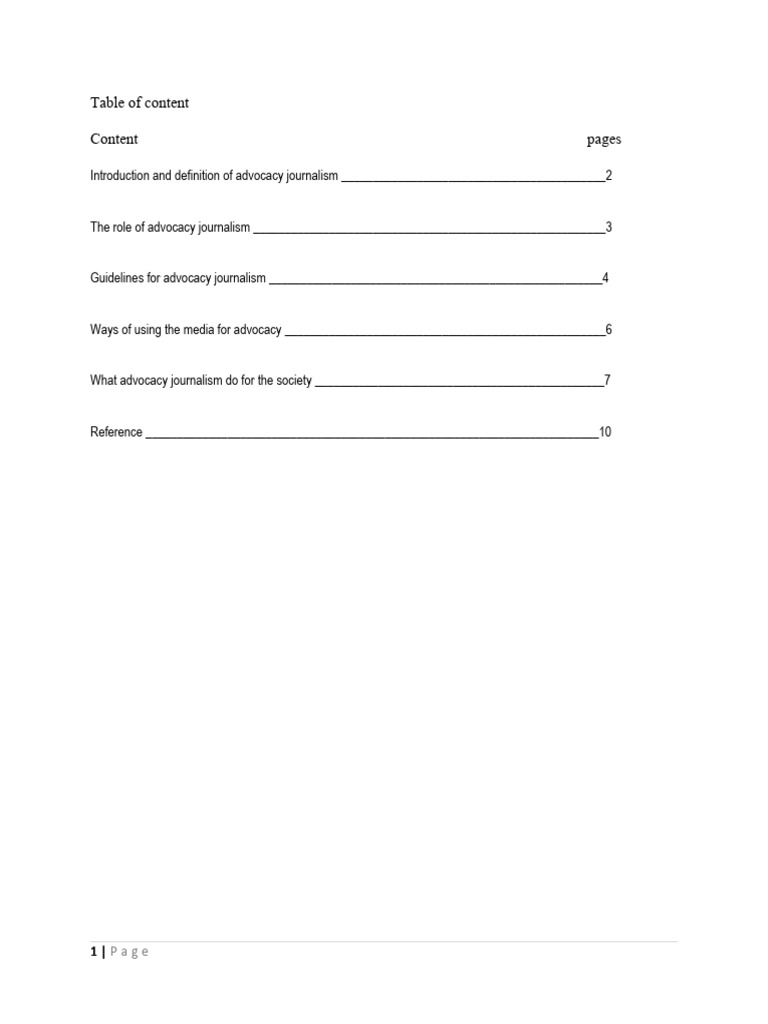 Advocacy Journal | PDF | Journalism | Social Media