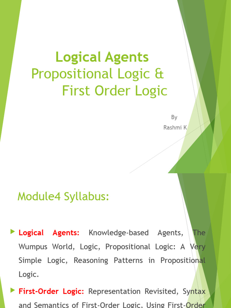 Module 3 Chapter 3 | PDF | Logic | Inference Module 3 Chapter 3 | PDF | Logic | Inference