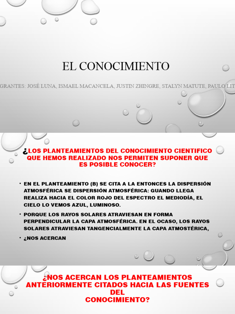 El Conocimiento | PDF | Conocimiento | Epistemología