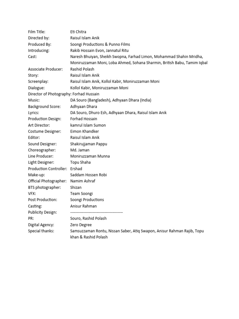 Eti Chitra Title | PDF