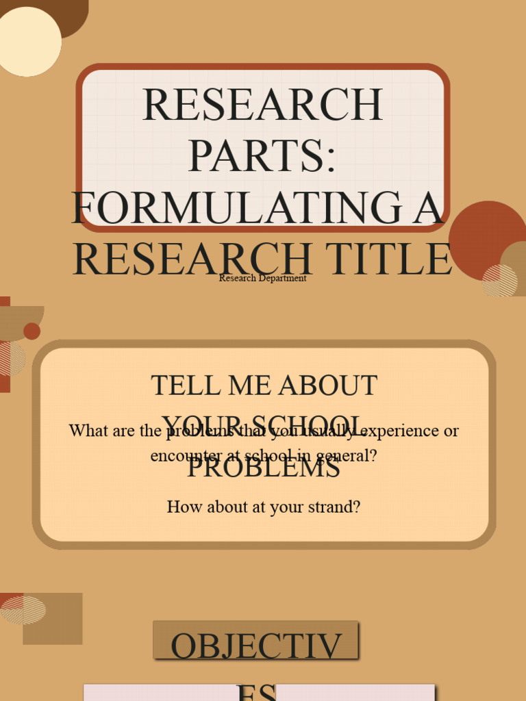 Pr2 - 4 Formulating Research Title | PDF | Survey Methodology | Psychology