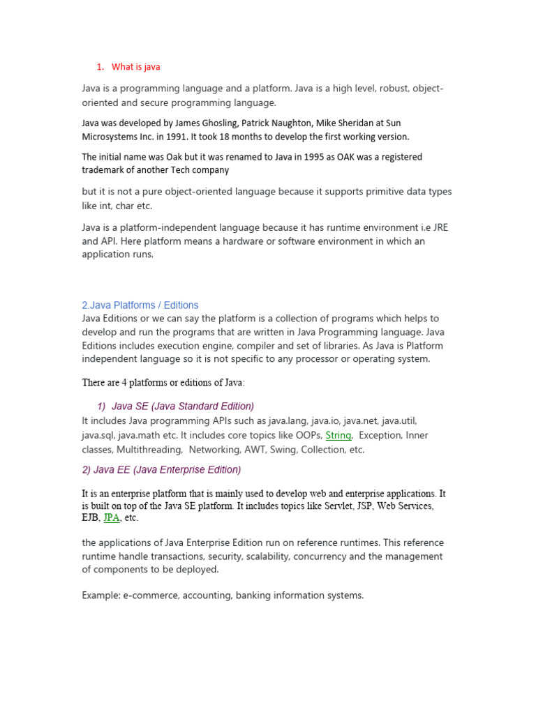 My Java Notes Basic Pdf Inheritance Object Oriented Programming