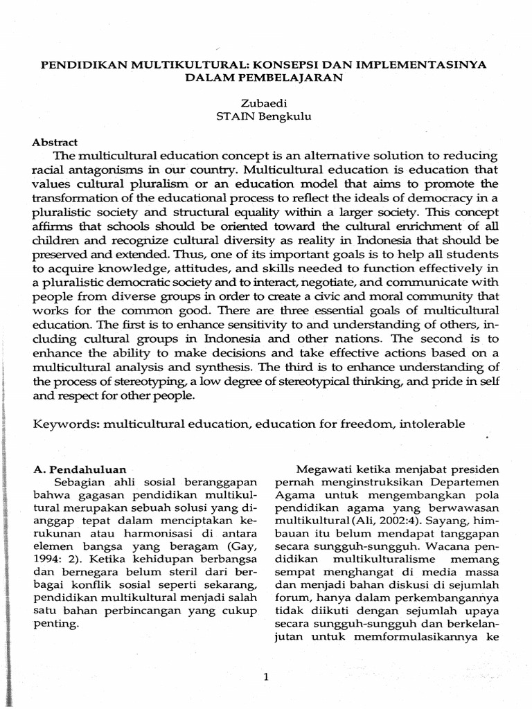 Konsepsinya Dan Implementasinya | PDF | Pluralism (Political Philosophy) | Multiculturalism