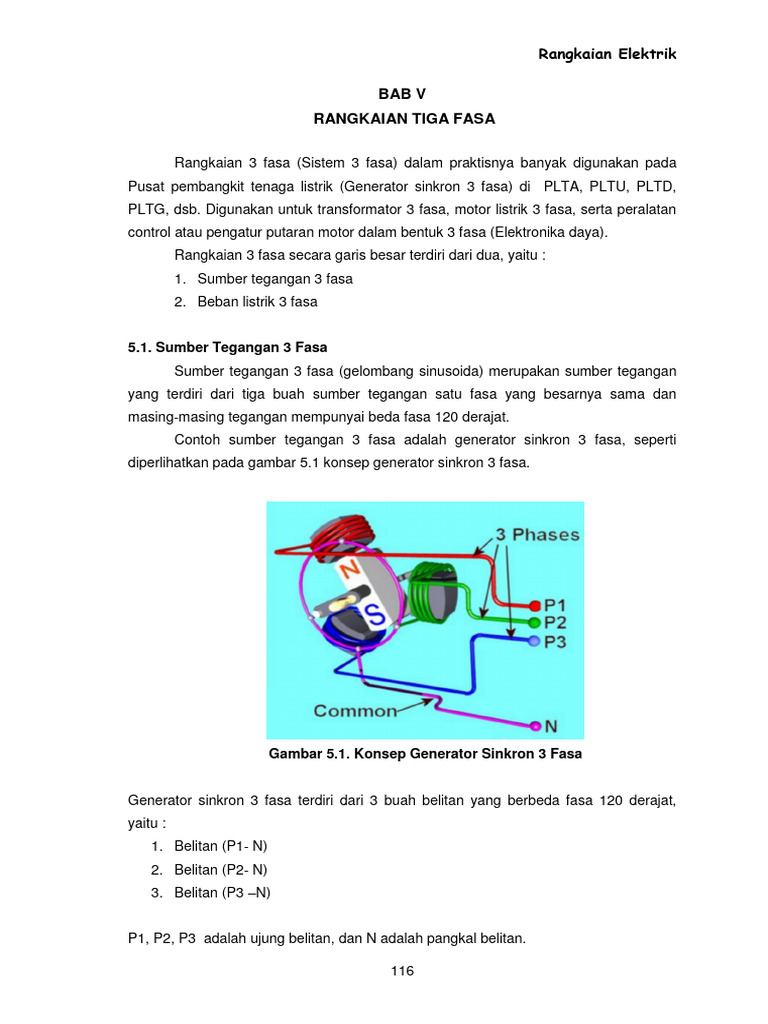 Rangkaian Tiga Fasa | PDF
