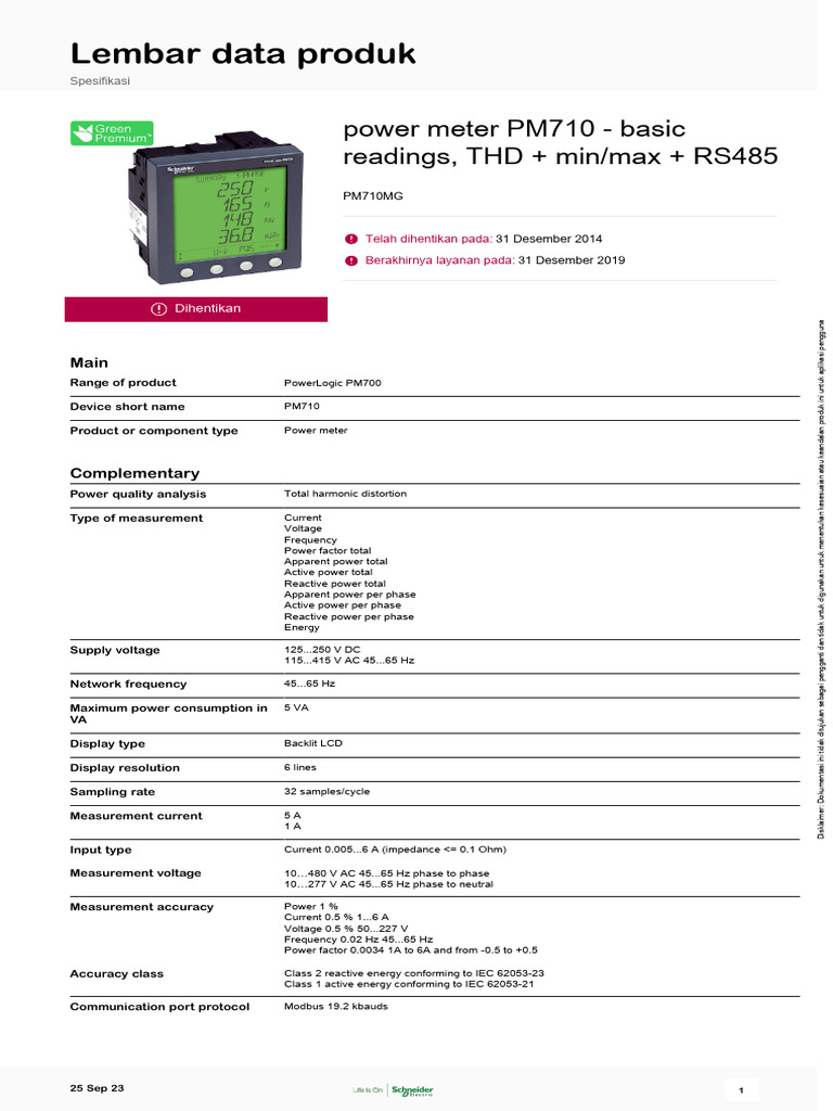 PowerLogic PM700 Series - PM710MG | PDF | Ac Power | Electronic Engineering