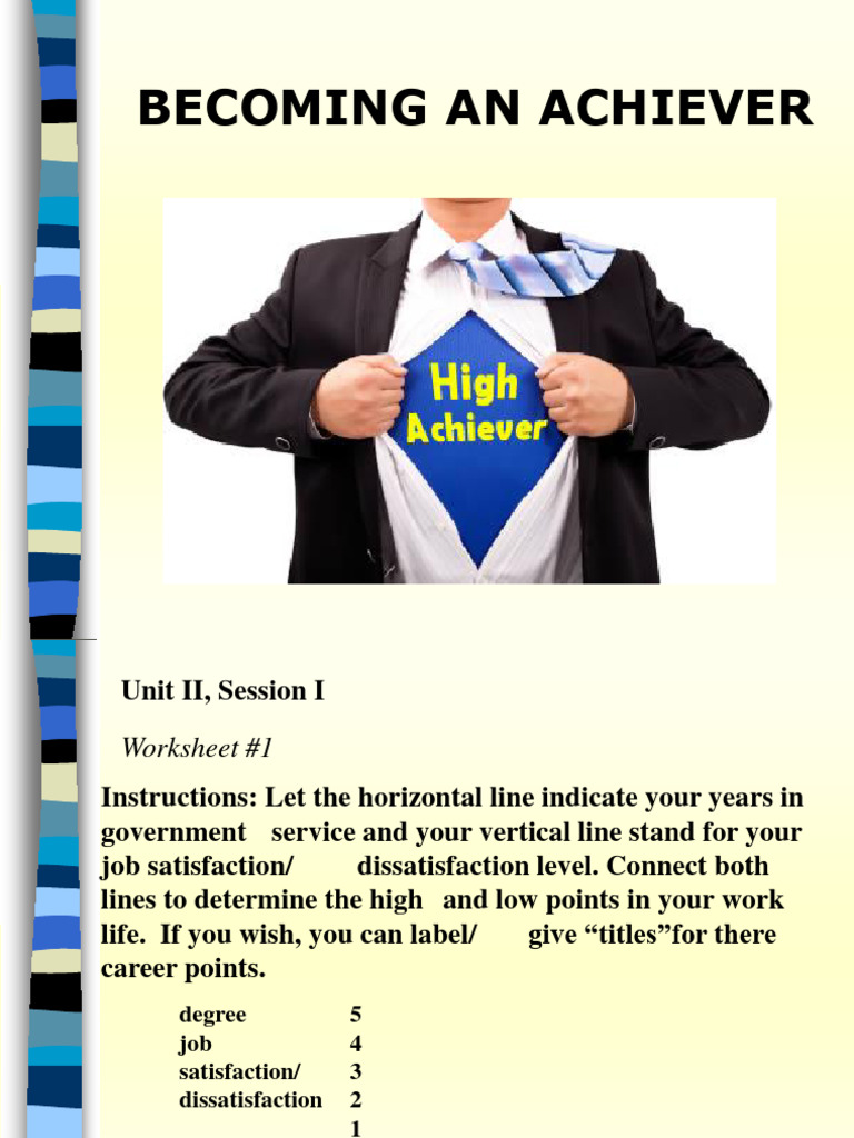 3.becoming An Achiever | PDF | Psychology | Psychological Concepts