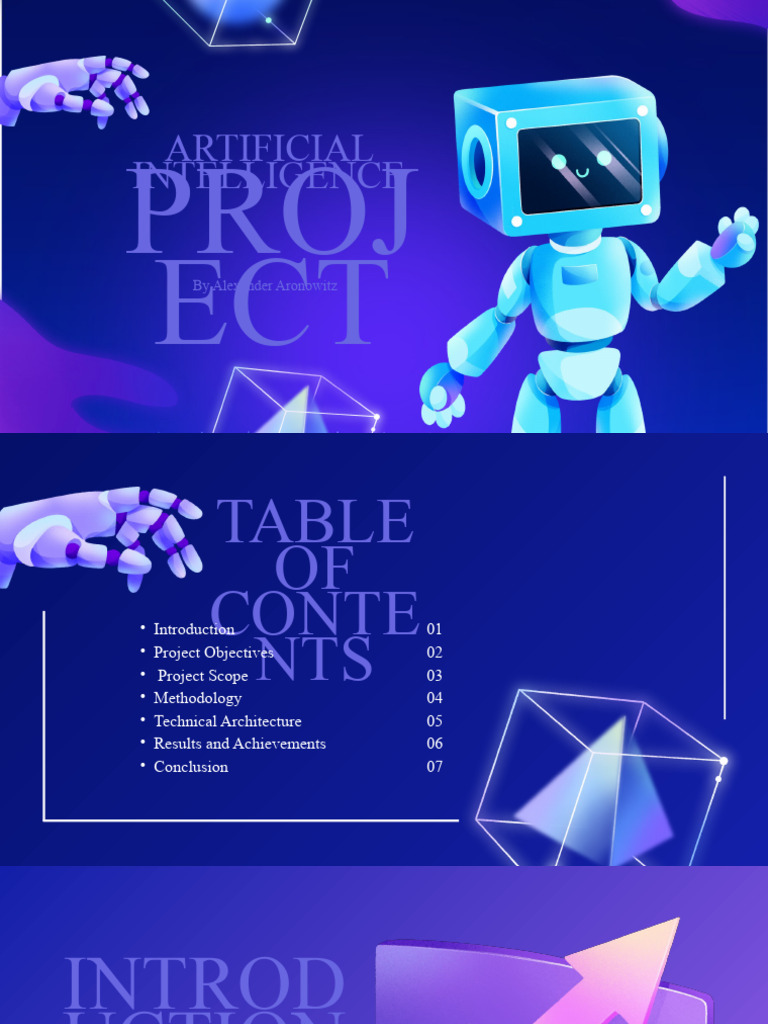 Blue Futuristic Illustrative Artificial Intelligence Project Presentation | PDF | Cognition ...