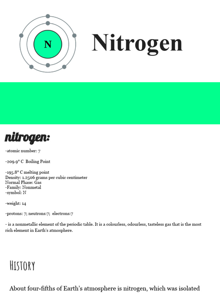 Nitrogen: Properties and Fun Facts | PDF | Travel | Art