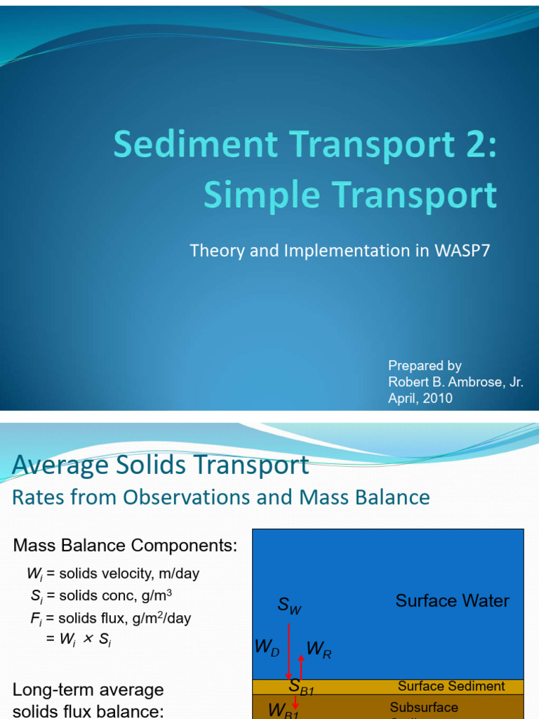 Sediment 2-SimpleTransport | PDF | Sediment | Deposition (Geology)