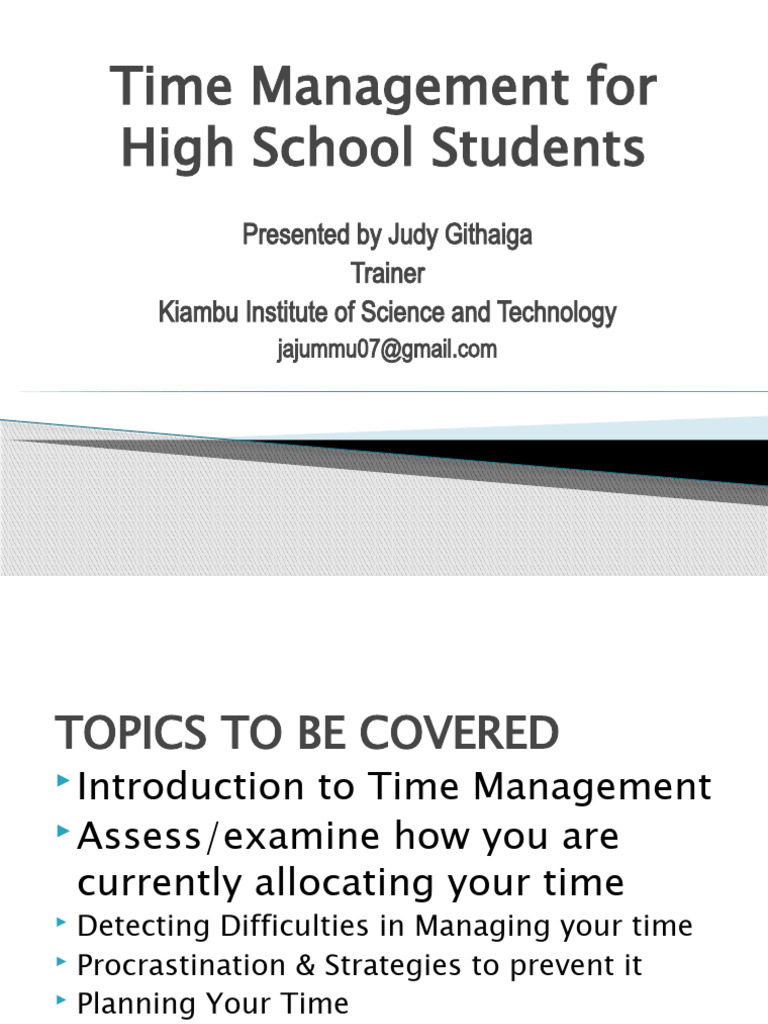 Time Management Presentation | PDF | Procrastination | Professional Skills