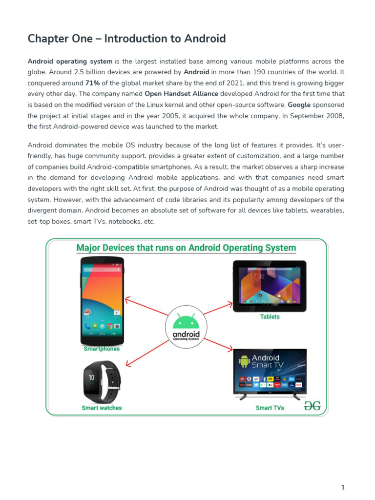 Ch-1 - Introduction To Android | Download Free PDF | Android (Operating System) | Computer Science