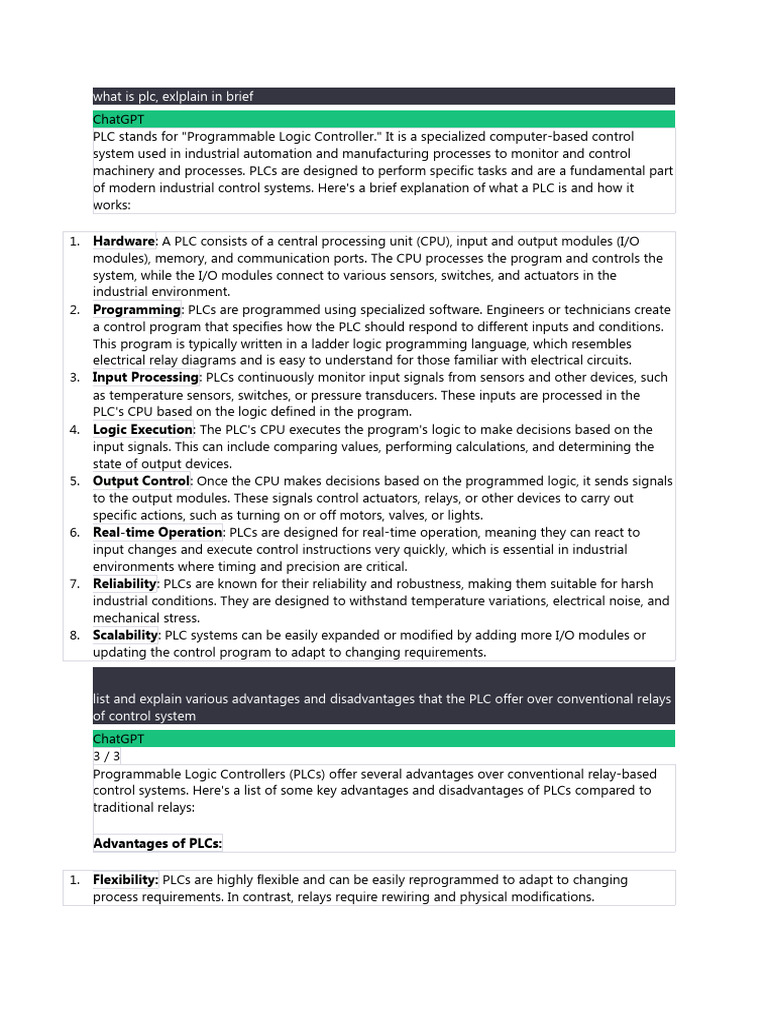 What Is PLC | PDF | Programmable Logic Controller | Input/Output