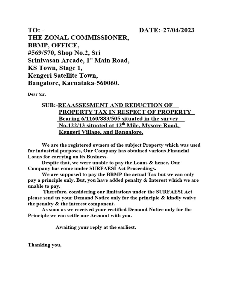 Adil Sait Letter | PDF | Bangalore | Personal Finance