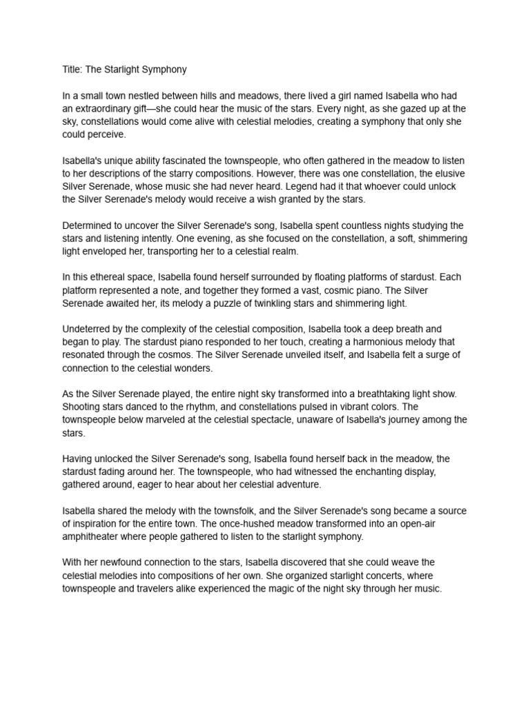 The Starlight Symphony | PDF