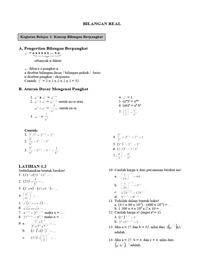 Materi Bil Real | PDF